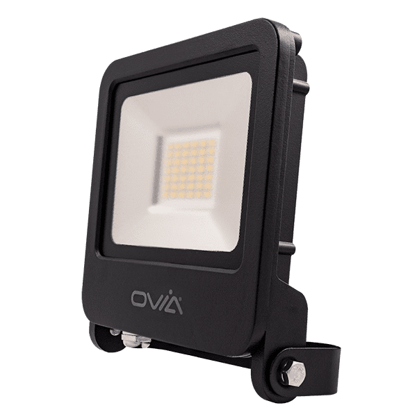 Ovia Lighting OV10130BKCW 30W LED Floodlight 4K Black IP65