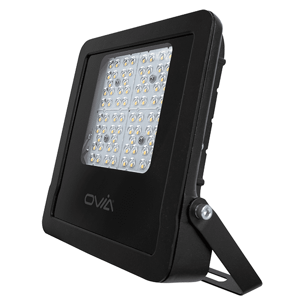 Ovia Lighting OV10250BKCW 50W 60x120 Asymmetric LED Floodlight 4K Black ...