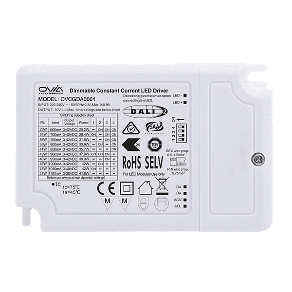 Ovia Lighting OVCGDA0001 240v 29-48w Universal Dali Dimmable Constant ...