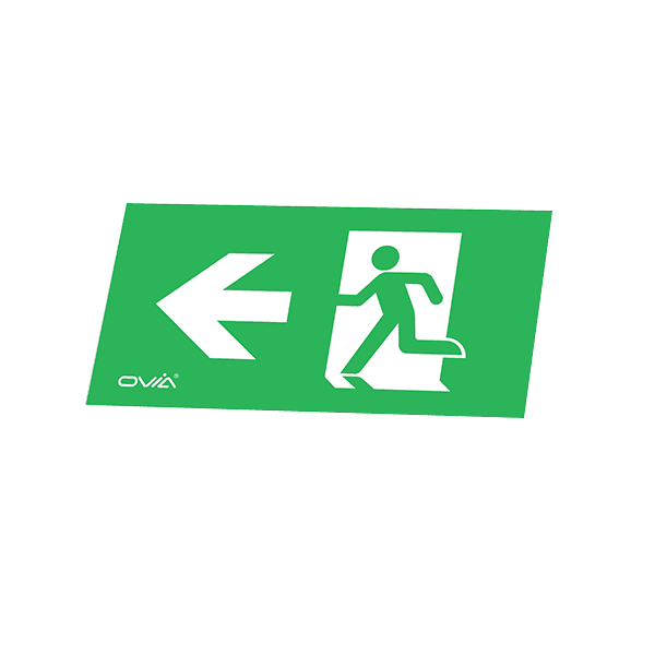Ovia Lighting OVEMSP005L Ernex Emergency Box Exit Sign Legend Left