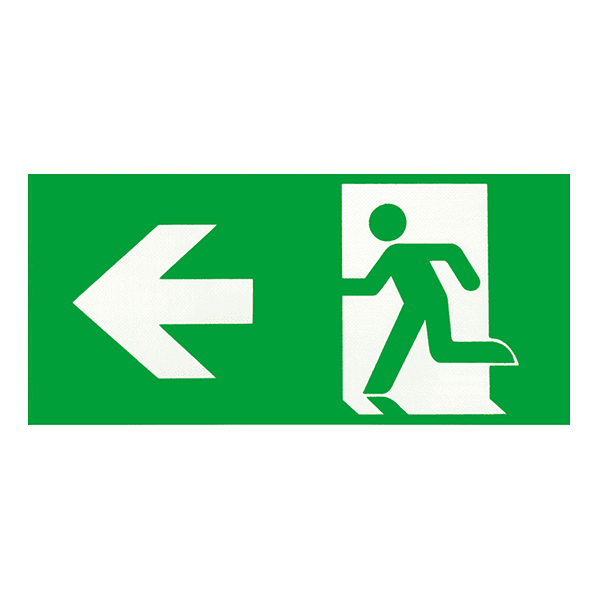 Ovia Lighting OVEMSP006L Calvex Emergency Box Exit Sign Legend Left