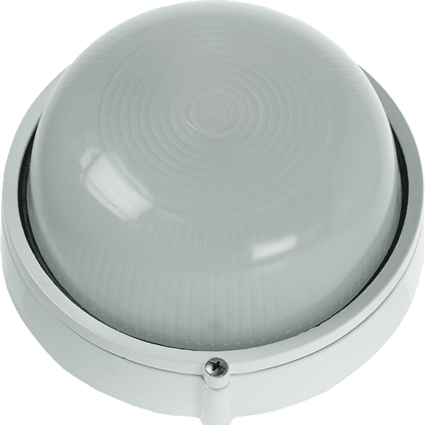 Ovia Lighting OVOL405WH 240v E27 IP54 Round Plain Bulkhead White