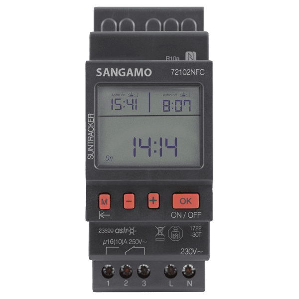 Sangamo 72102NFC Nfc Din Astro 1mod 1ch 24hr Time Switch