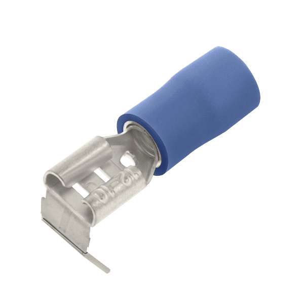 Unicrimp QBPOA63 6 3mm X 0 8mm Blue Piggy Back Push-on Terminals PK100