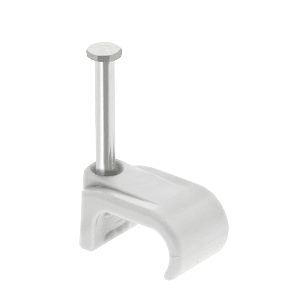 Unicrimp QFWC1 11x22mm Flat Cable Clips White PK100