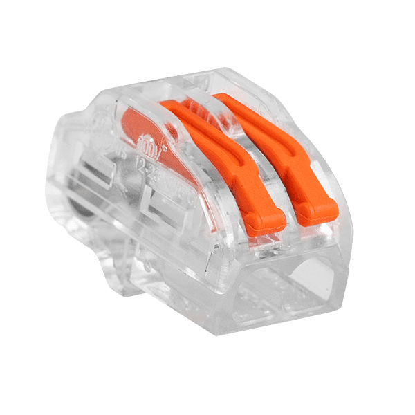 Unicrimp QL2322 32a 450v Transparent 2 Port Lever Connector PK 50