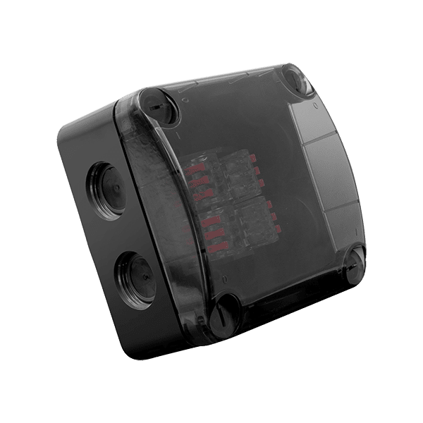 Unicrimp QOE8553BLKTF 85 X 85 X 52mm IP66 Weatherproof Enclosure Semi ...