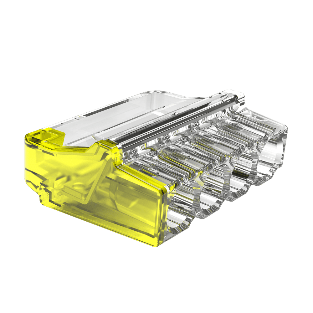 Unicrimp QP4242Y2 24a 450v Yellow 4 Port Push-In Con PK100