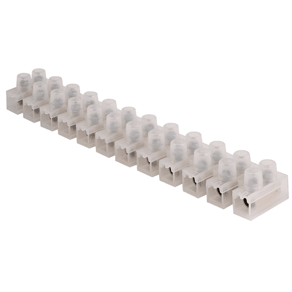 Unicrimp QTB60 60A 12 Way Clear Terminal Block Strips 1PK10