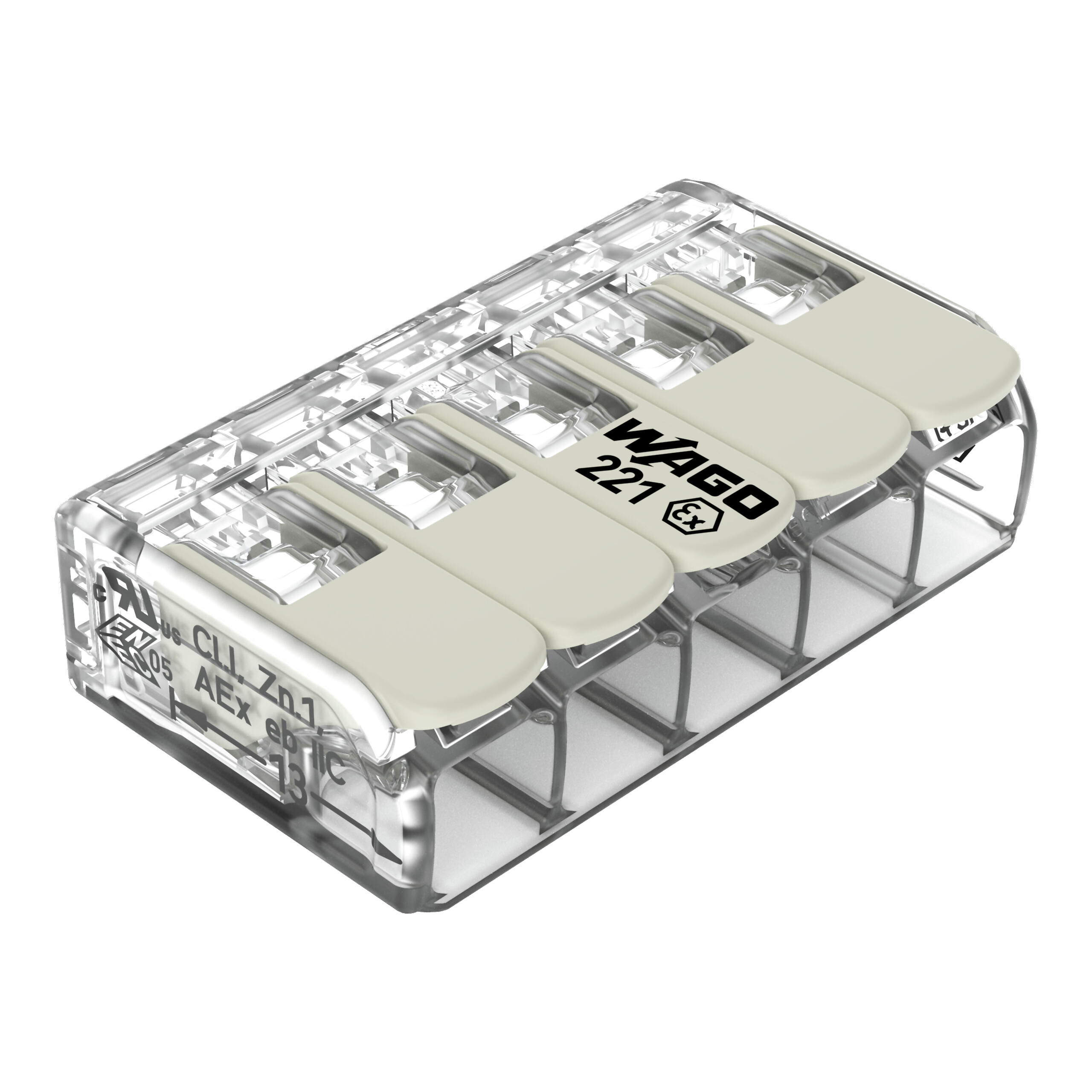 WAGO 221-685 5-Ways 24AWG To 12AWG Pluggable Terminal Block 6mm 32A ...