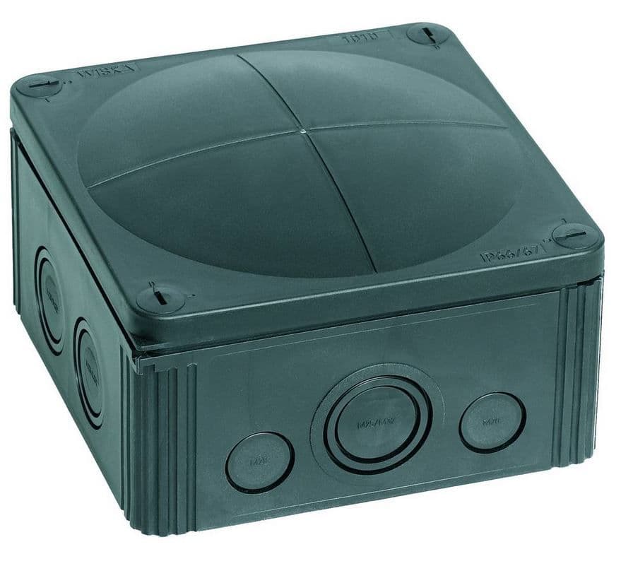 Wiska 10062215 COMBI 1010 140x140x82mm PVC Adaptable Box Black IP66
