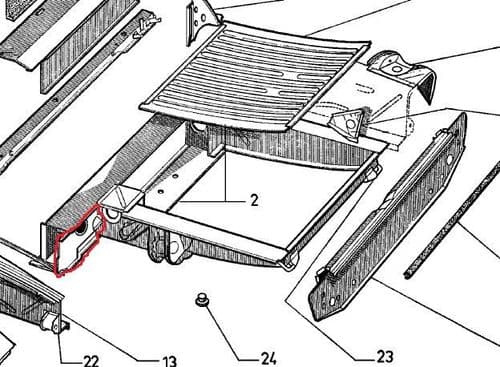 Chassis box section repair left