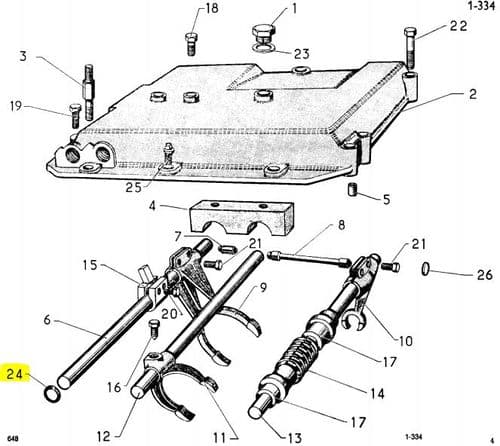 O ring seal semi-auto selector shaft