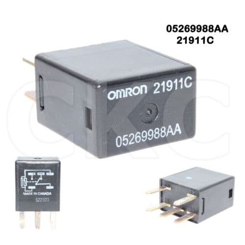 05269988AA Chrysler Jeep Dodge 95-10 Multi Use Black Relay 5-Pin Omron ...