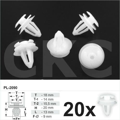 20x Interior Door Card Trim Clips Panel Retainer Fastener Fits BMW ...