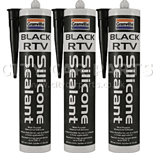 3 X GRANVILLE BLACK RTV SILICON INSTANT GASKET WATERPROOF ADHESIVE ...