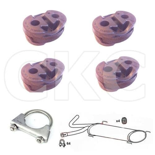 Citroen Relay 2 2 D Rear Exhaust Back Box Rubber Hangers and Clamp ...