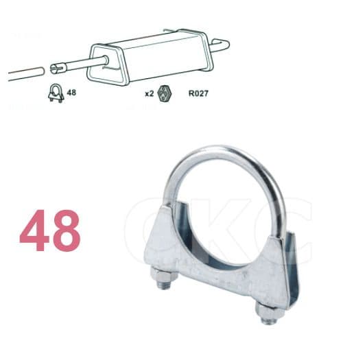 For Mazda 2 Models 1 2 & 1 4 Rear Back Box Silencer Exhaust Clamp