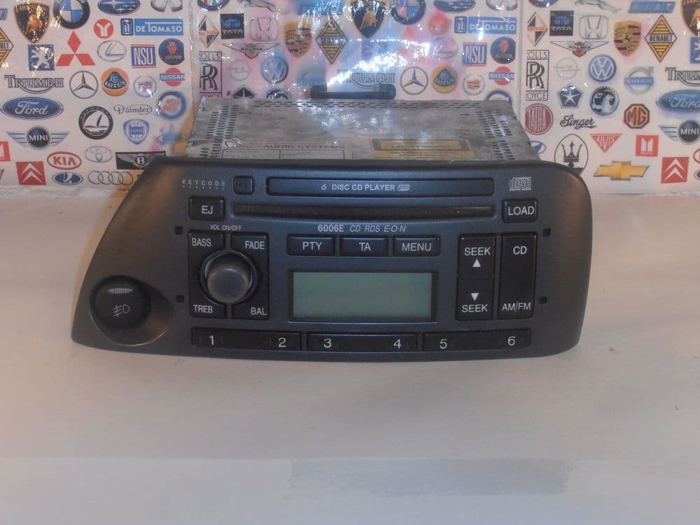 FORD STREET KA SPORT KA 6006E 6 CD PLAYER RADIO RDS EON WITH SECURITY CODE