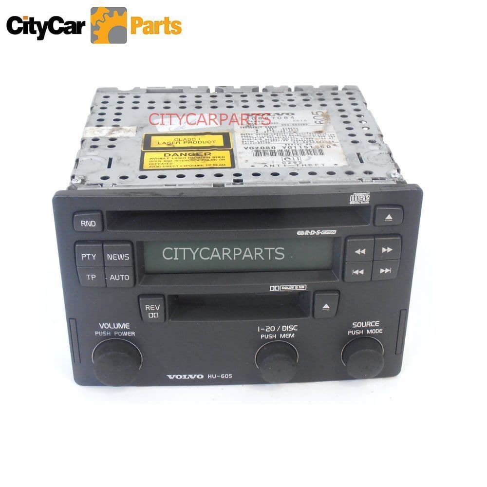 VOLVO S40 V40 96-04 CD PLAYER RADIO TAPE HEAD UNIT HU-605 / P30887084 ...