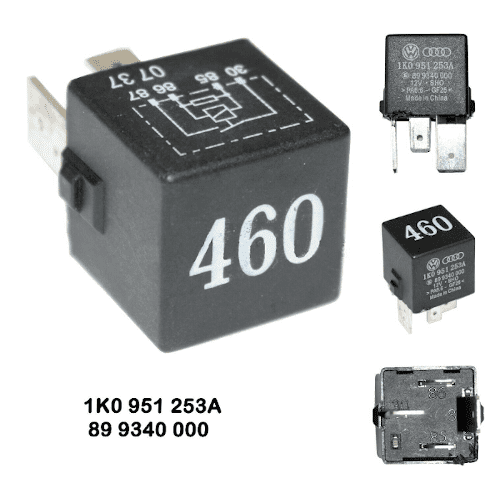 VW Seat 04-14 4-Pin Black-460 Relay Power Supply Engine ECU Control ...