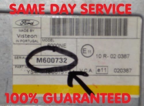 FORD 4500 4050 5000 6000 RDS EON RADIO STEREO CD UNLOCK CODE DE CODE ...