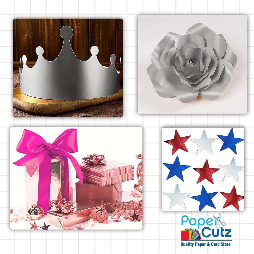 A2 Silver Mirror Card Shiny Crafts Reflective