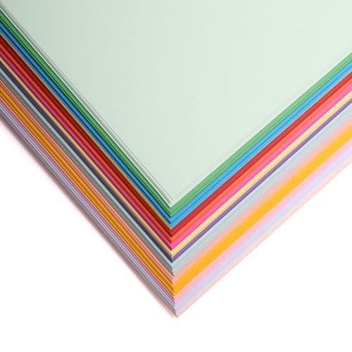 A3 Personalised Mixed Pack Coloured 240GSM Card - 100 Sheets