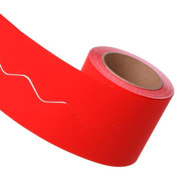 Scarlet Bordette Scalloped Paper Roll - 1 Roll