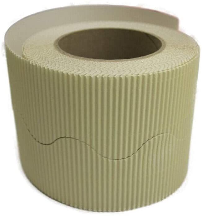 Soft Cream Border Roll Cardboard Corrugated Scalloped Edge -1 Roll
