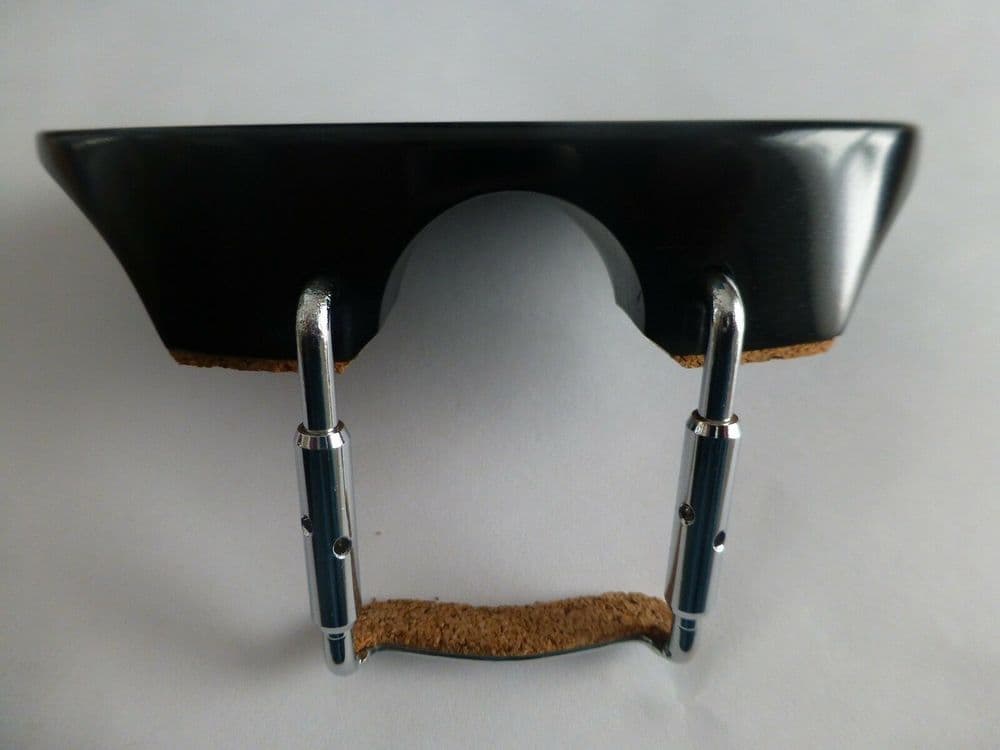 EBONY VIOLA CHIN REST NEW FLESCH MODEL WITH CORKED CLAMP 4/4 UK SELLER