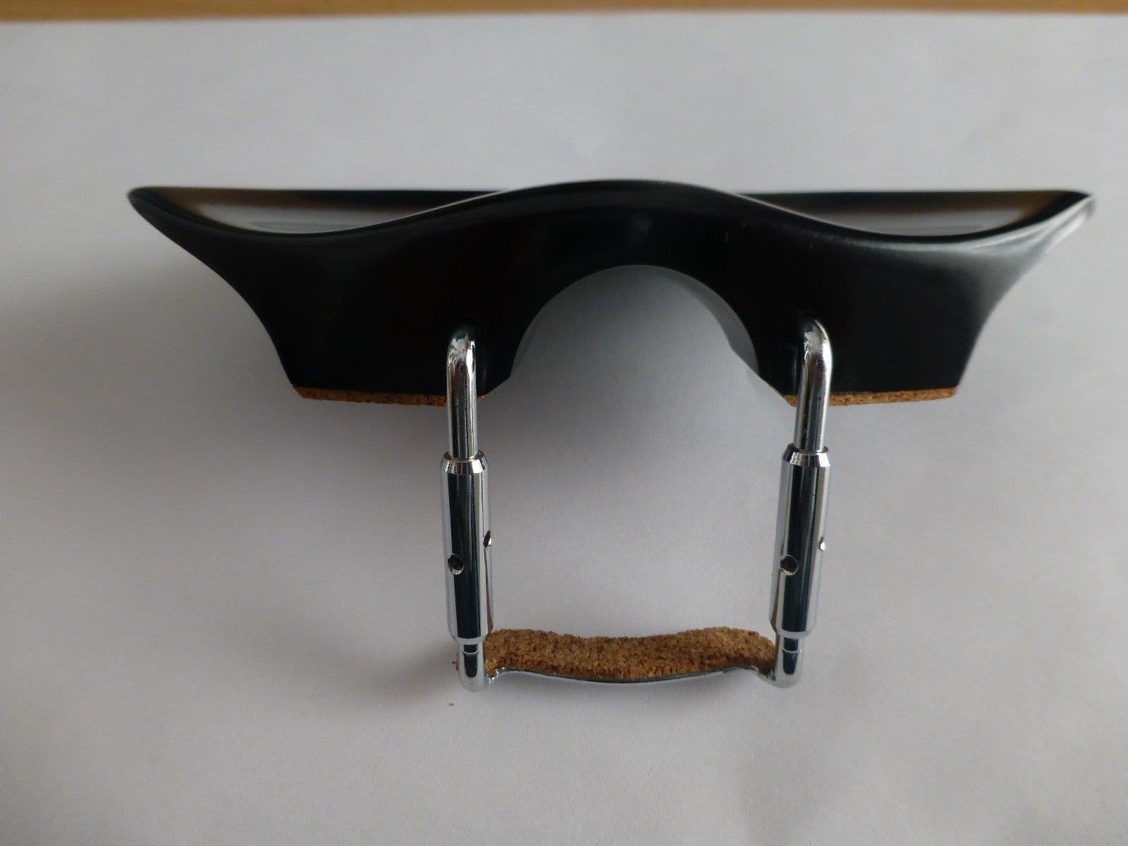 EBONY VIOLIN CHIN REST ORIGINAL FLESCH MODEL WITH CORKED CLAMP 4/4 FROM UK