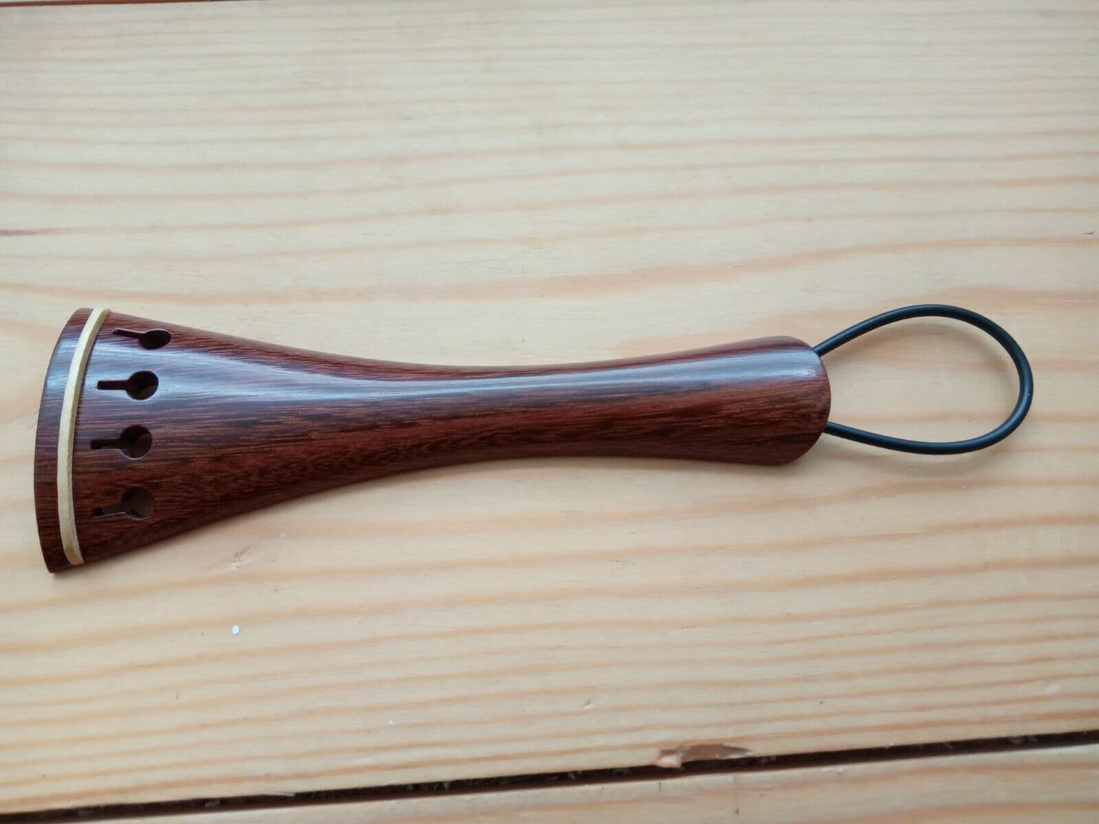 FRENCH MODEL VIOLIN TAILPIECE UNUSUAL TAMARIND WOOD 4/4 SIZE