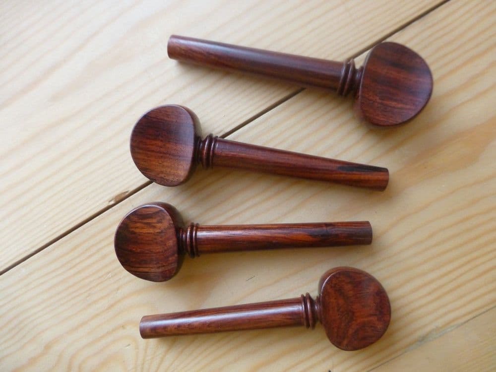 ROSEWOOD VIOLIN PEGS 4 PIECES ENGLISH STYLE 4/4 FULL SIZE PROF QUALITY