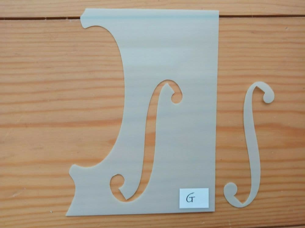 VIOLIN F HOLE TEMPLATE PATTERN GUARNIERI MODEL LUTHIER TOOL FULL SIZE ...