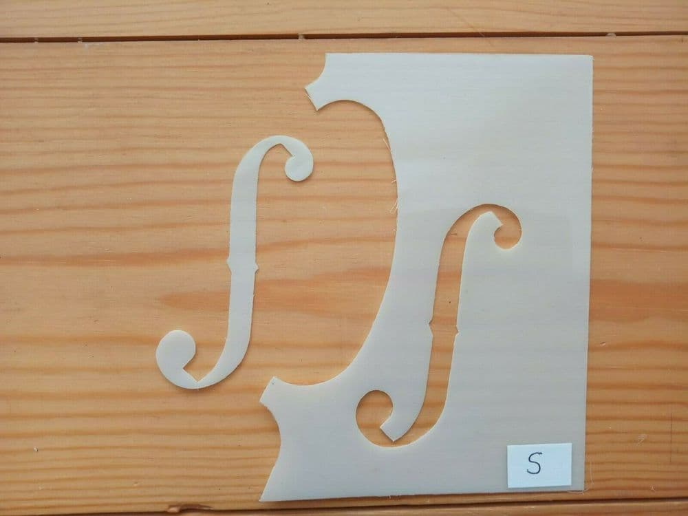 VIOLIN F HOLE TEMPLATE PATTERN STRADIVARI MODEL LUTHIER TOOL FULL SIZE ...