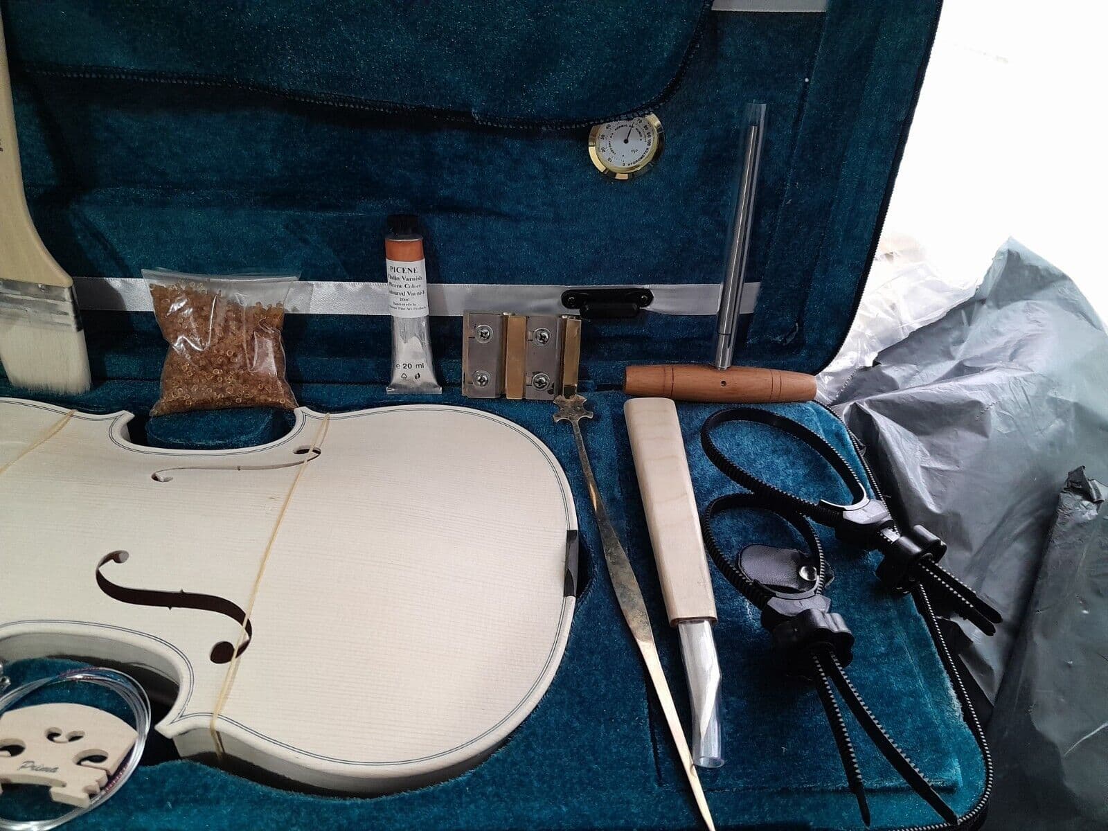 VIOLIN MAKING KIT HAND-MADE PLATINUM LEVEL ALL PARTS INCLUDED - EVEN TOOLS