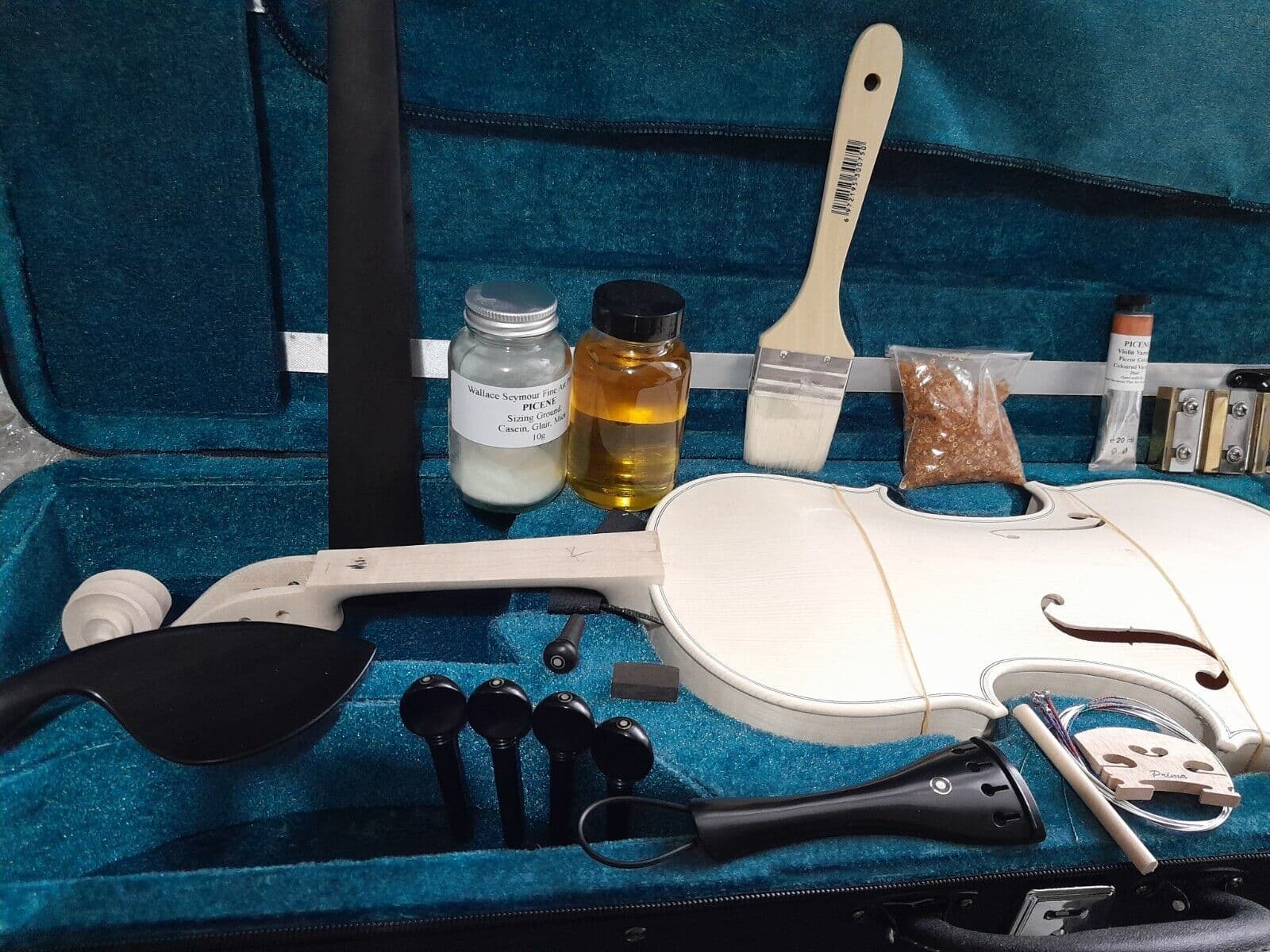 VIOLIN MAKING KIT HAND-MADE PLATINUM LEVEL ALL PARTS INCLUDED - EVEN TOOLS
