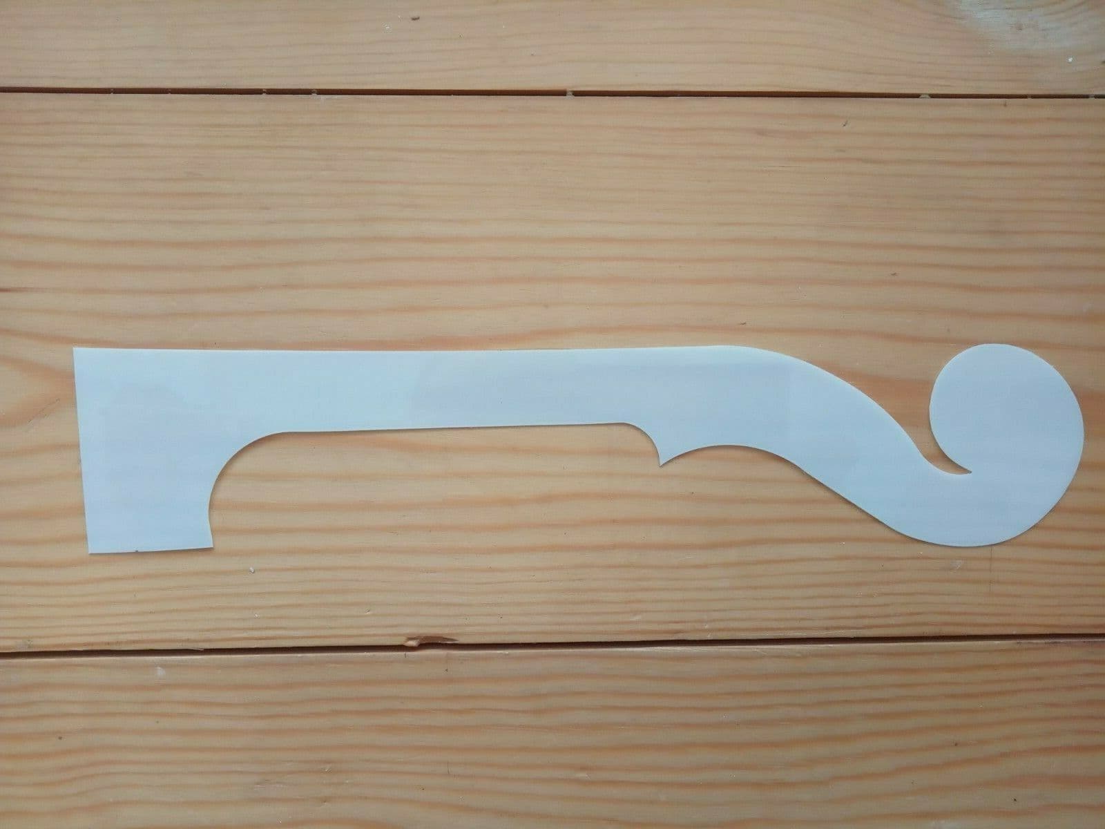 VIOLIN SCROLL NECK TEMPLATE LUTHIER TOOL FOR FULL SIZE VIOLIN FROM UK