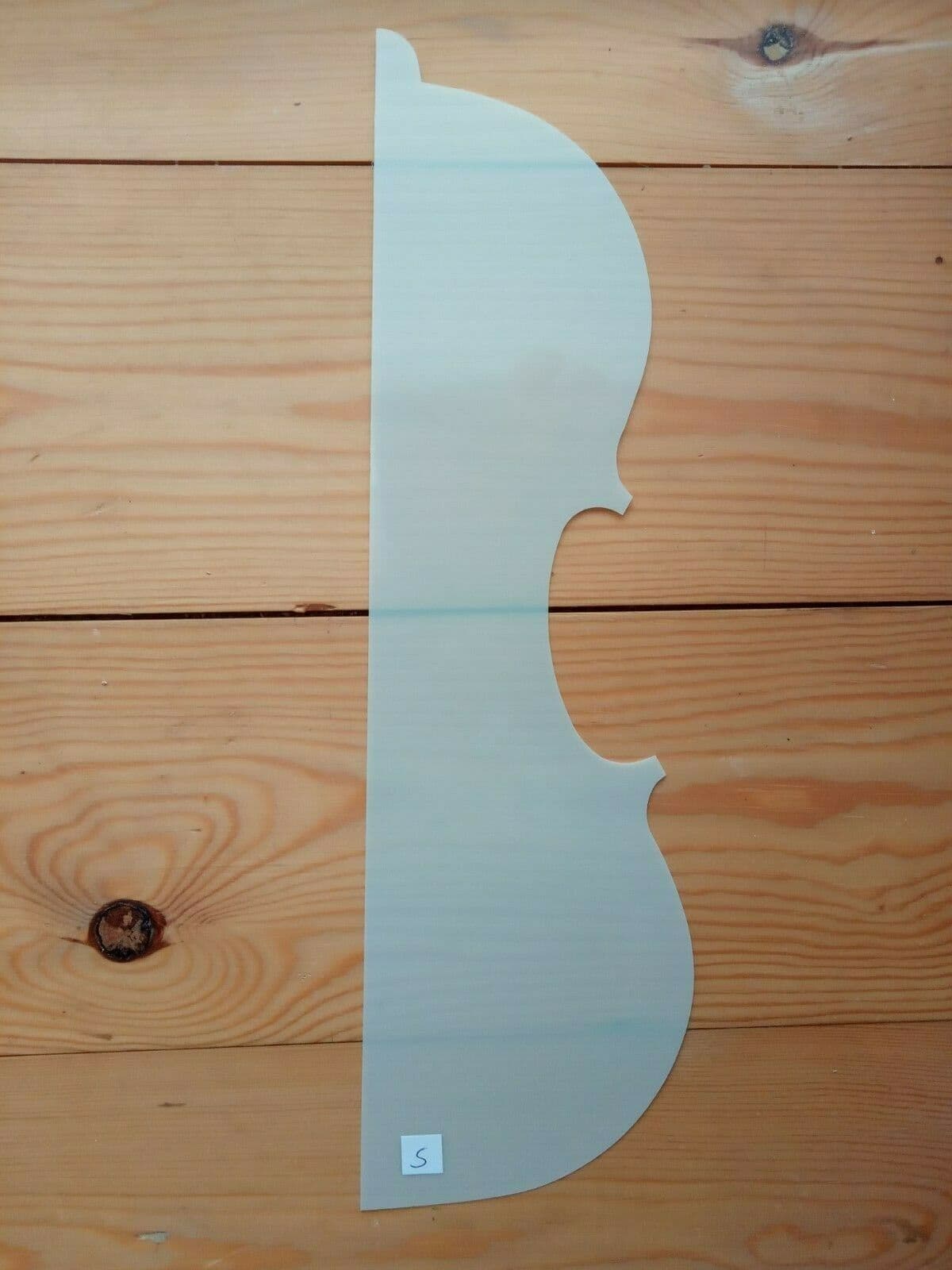 VIOLIN TEMPLATE SET SCROLL F HOLE AND BODY STRADIVARI MODEL FULL SIZE ...