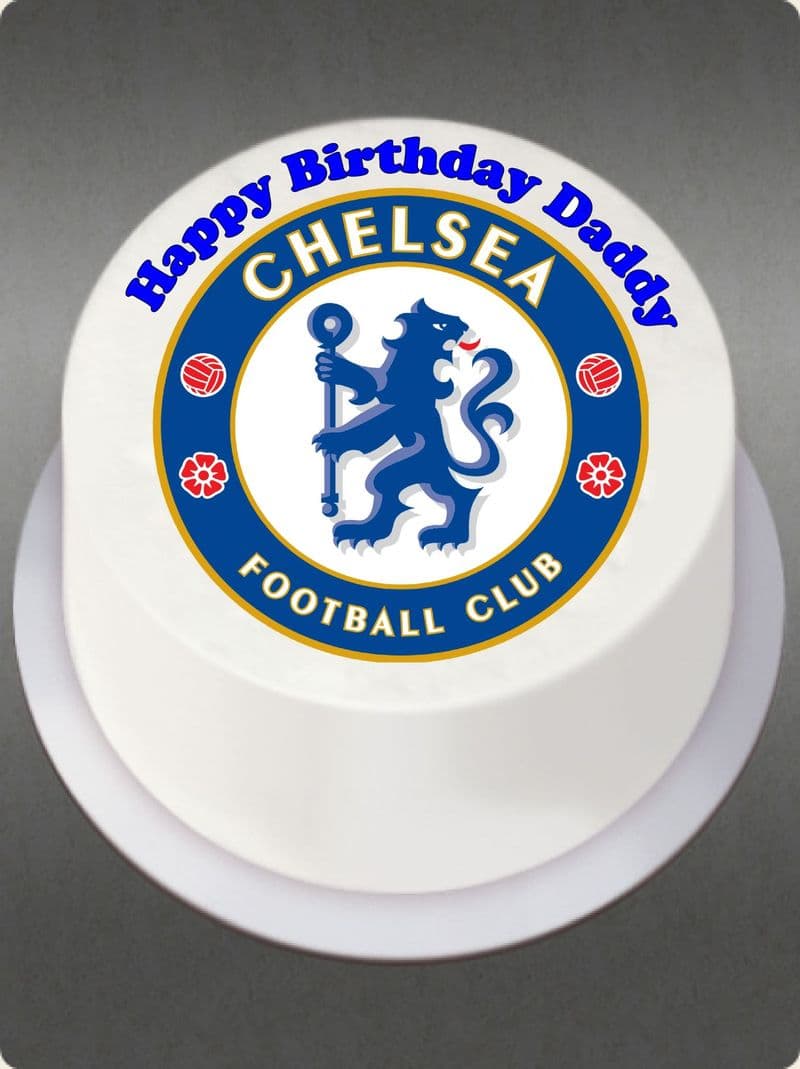 Chelsea White Background Edible Cake Topper
