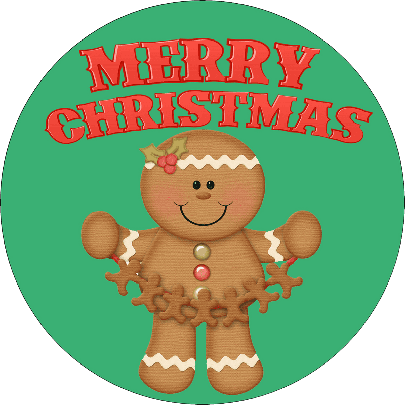 Christmas Gingerbread Man Edible Cake Topper