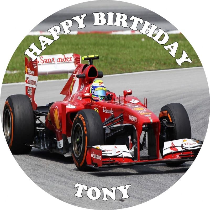 F1 Theme Edible Cake Topper