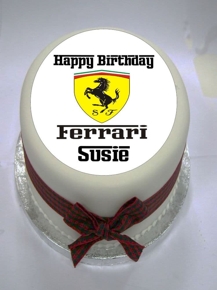 Ferrari Logo Edible Cake Topper