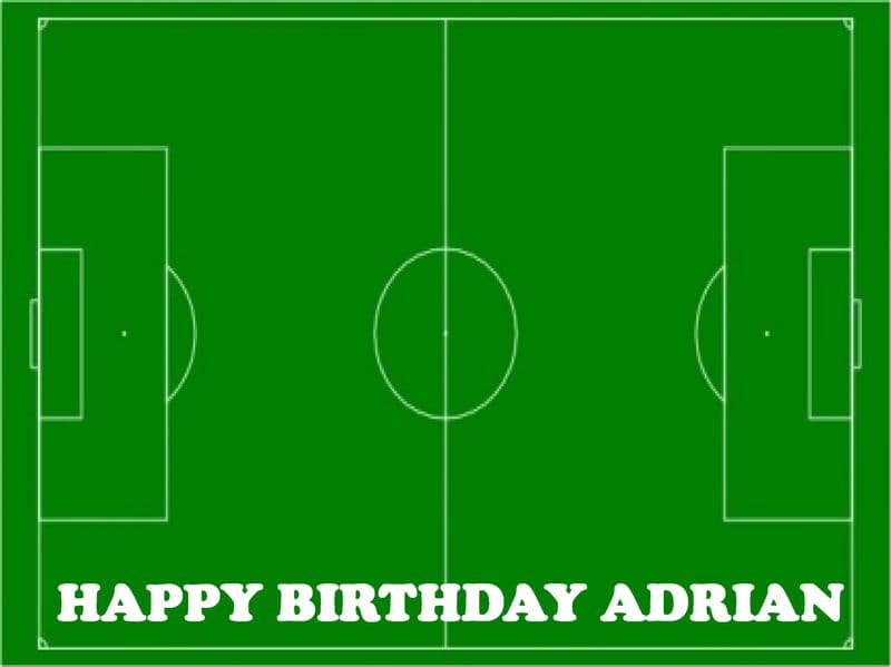 Football Pitch Edible Cake Topper