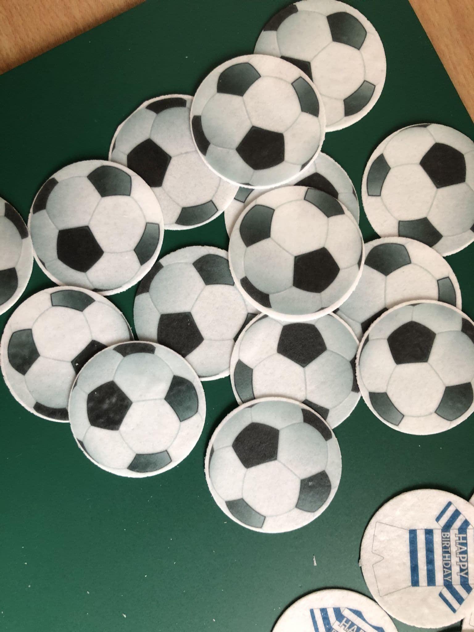 Football Theme Option 1 Pre Cut 1 5" Wafer Toppers X 30
