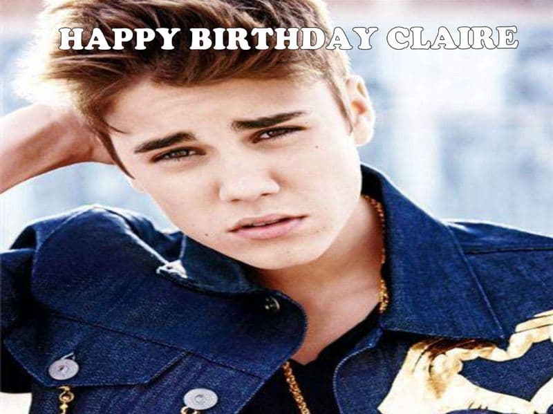 Justin Bieber Edible Cake Topper