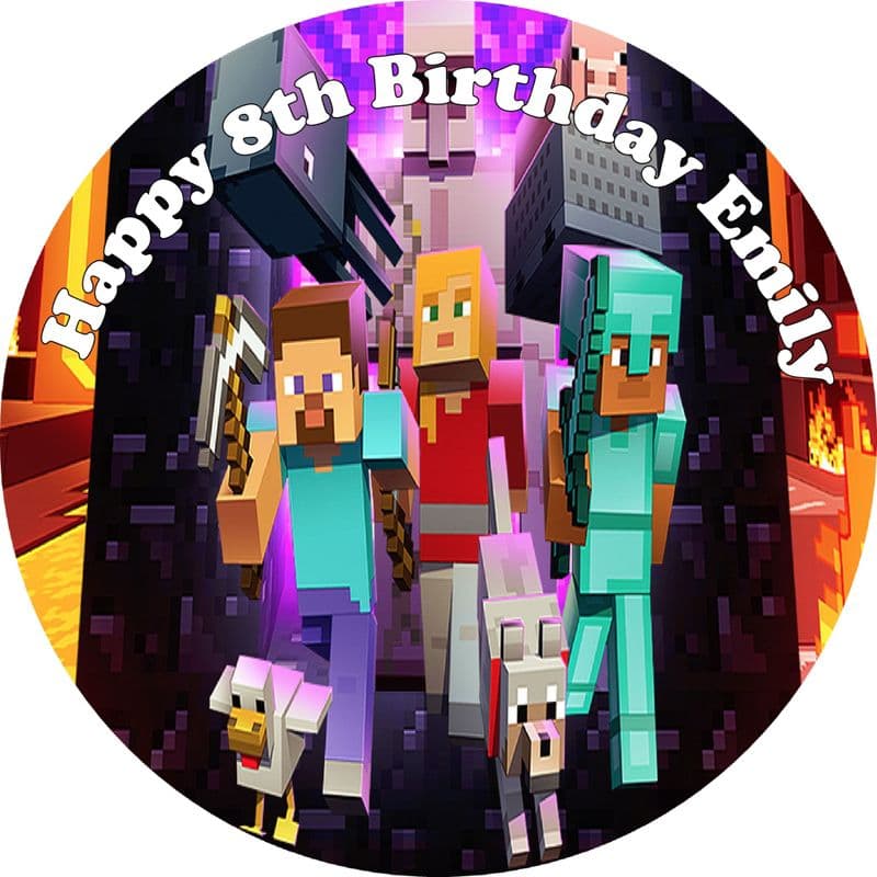 Minecraft Edible Cake Topper option 2
