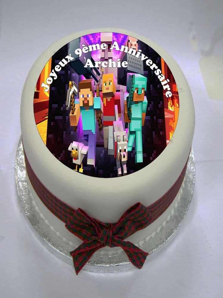 Minecraft Edible Cake Topper option 2