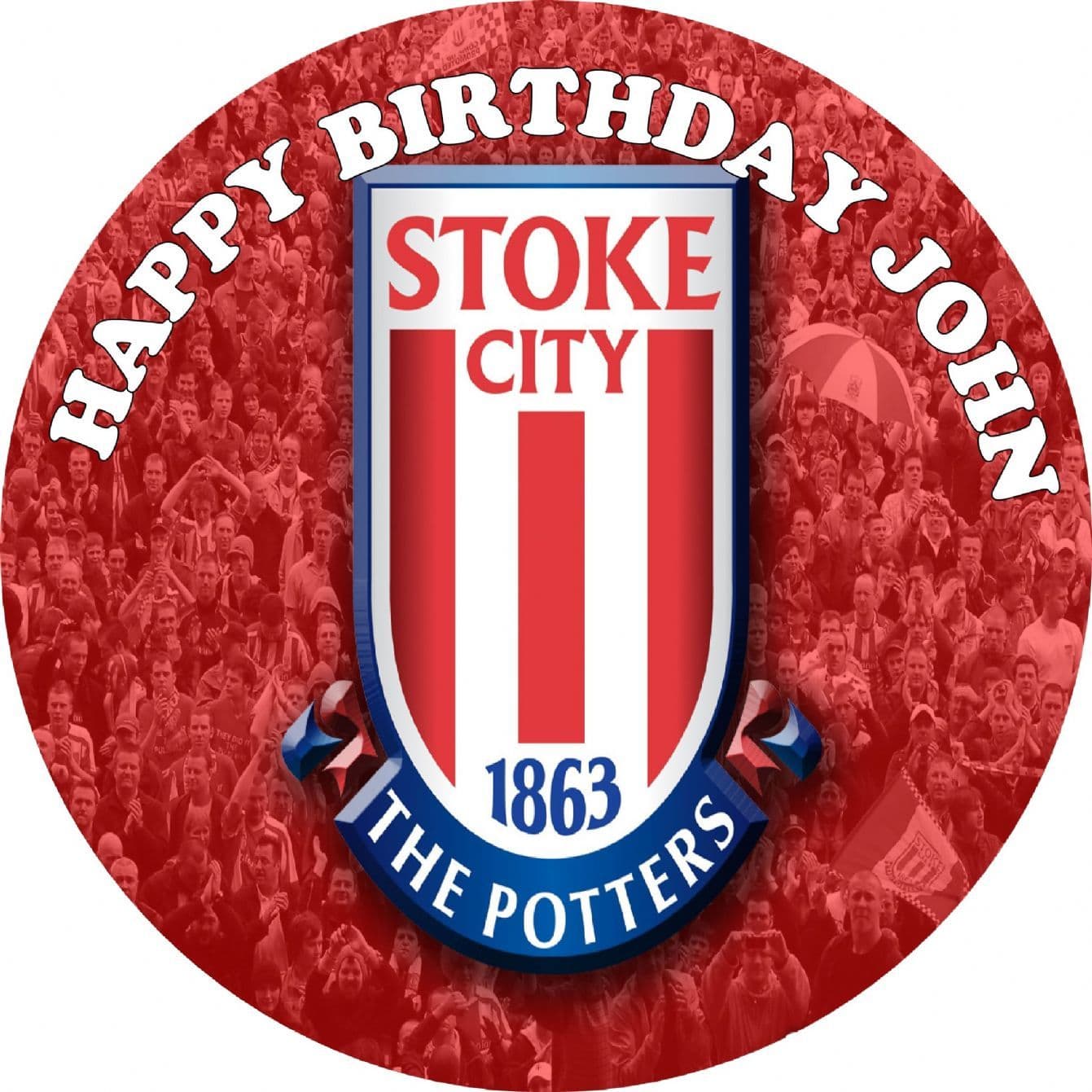 Stoke FC Edible Cake Topper
